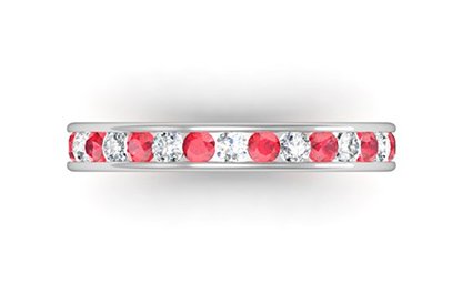 Diamond and Ruby Channel Set Ring | Waldemar Jewellers