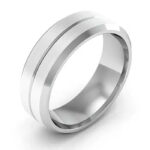 Mens Bezel Edged with Groove Wedding Ring | Sydney CBD