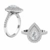 Double Halo Pear Shaped Engagement Ring | Waldemar Jewellers