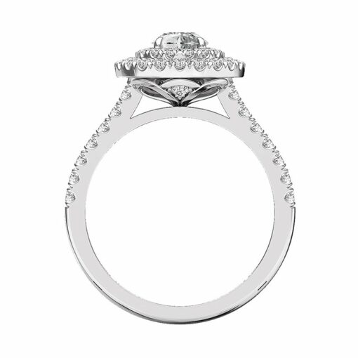 Double Halo Pear Shaped Engagement Ring | Waldemar Jewellers