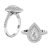 Double Halo Pear Shaped Engagement Ring | Waldemar Jewellers