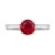 Ruby Solitaire Ring With Yellow Gold Detail | Waldemar Jewellers
