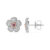Diamond Encrusted Flower Studs | Pink Diamond Center