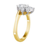 Floral Inspired Oval Half Halo Engagement Ring | Waldemar Jewellers