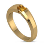 Mens Yellow Diamond Semi Bezel Set Ring | Waldemar Jewellers