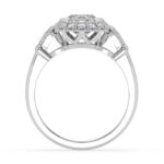 Vintage Style Milgrain Edge Dress Ring with Oval Diamond | Waldemar ...