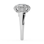 Vintage Style Milgrain Edge Dress Ring with Oval Diamond | Waldemar ...